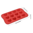 Heart Shape Ice Block Tray, 12 Holes Silicone Ice Block Mold Flexible ...
