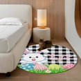 Round Area Rug 4 Ft, Bunny Easter Washable Non-Slip Circle Carpet for ...