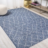 JONATHAN Y SANTA MONICA 3 x 5 Area Rug, Madaba Moroccan Trellis - Navy ...