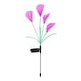 Artificial Flower Ground Stake, Solar Powered LED Light, Waterproof ...