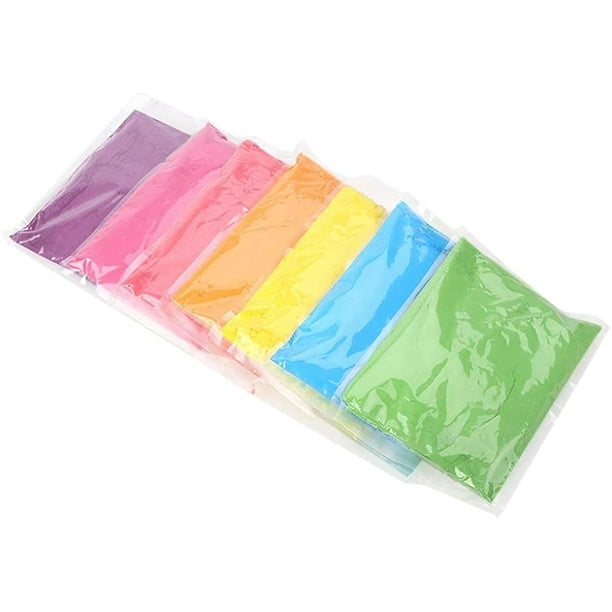 Holi Festival Color Powder Packets - 7 Colours in 100g Bags. 7 Colours ...