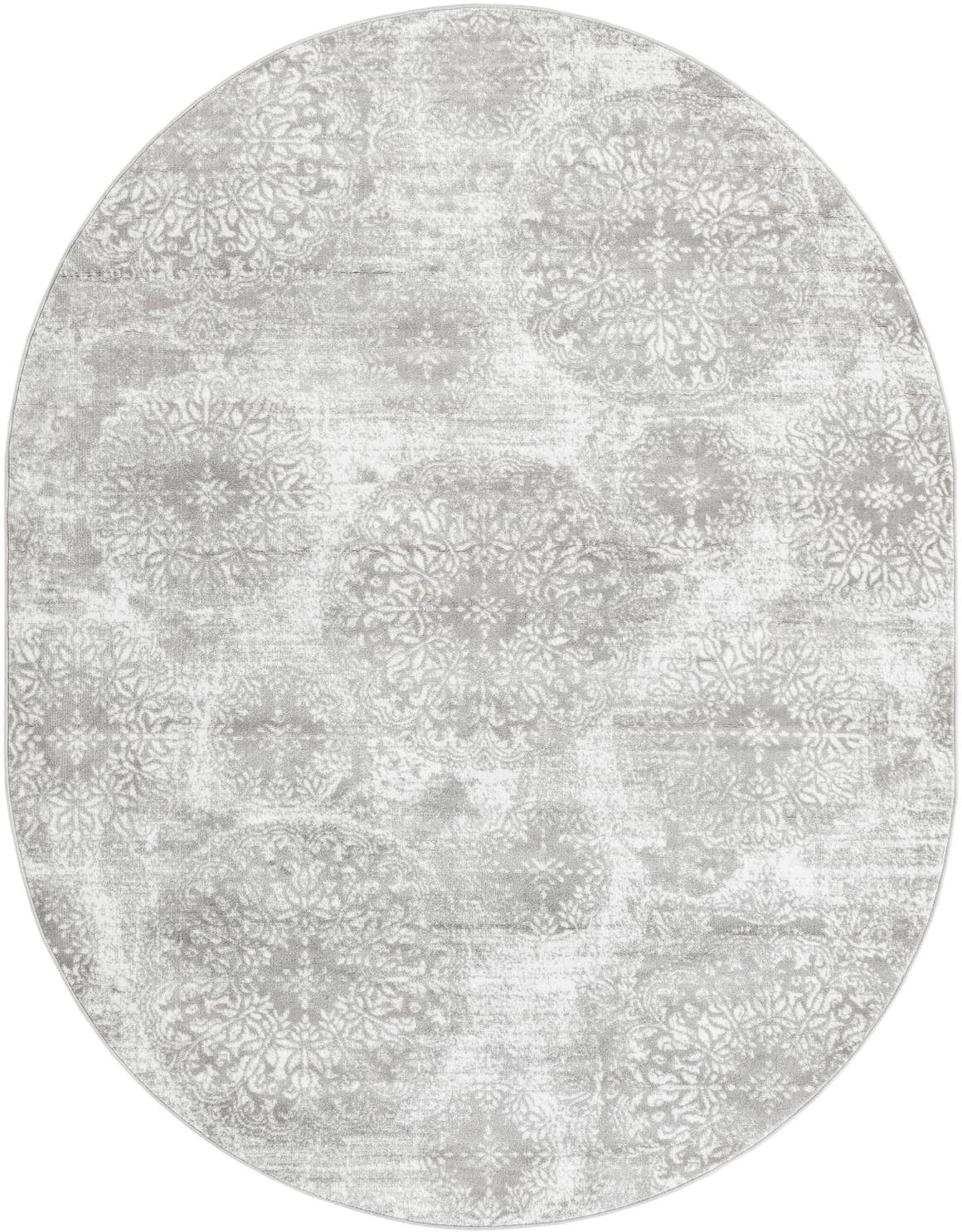 Rugs.com Monte Carlo Collection Rug – 8' x 10' Oval Light Gray Medium ...