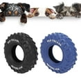 Blue Black Rubber Tire Dog Chew Toy, Safe Tire-Shaped for Medium ...