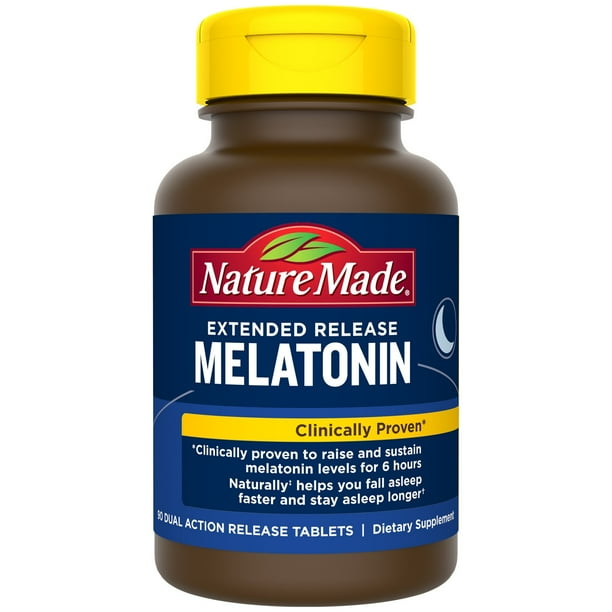 Nature Made Extended Release Melatonin 4mg Tablets, 90 Count to ...