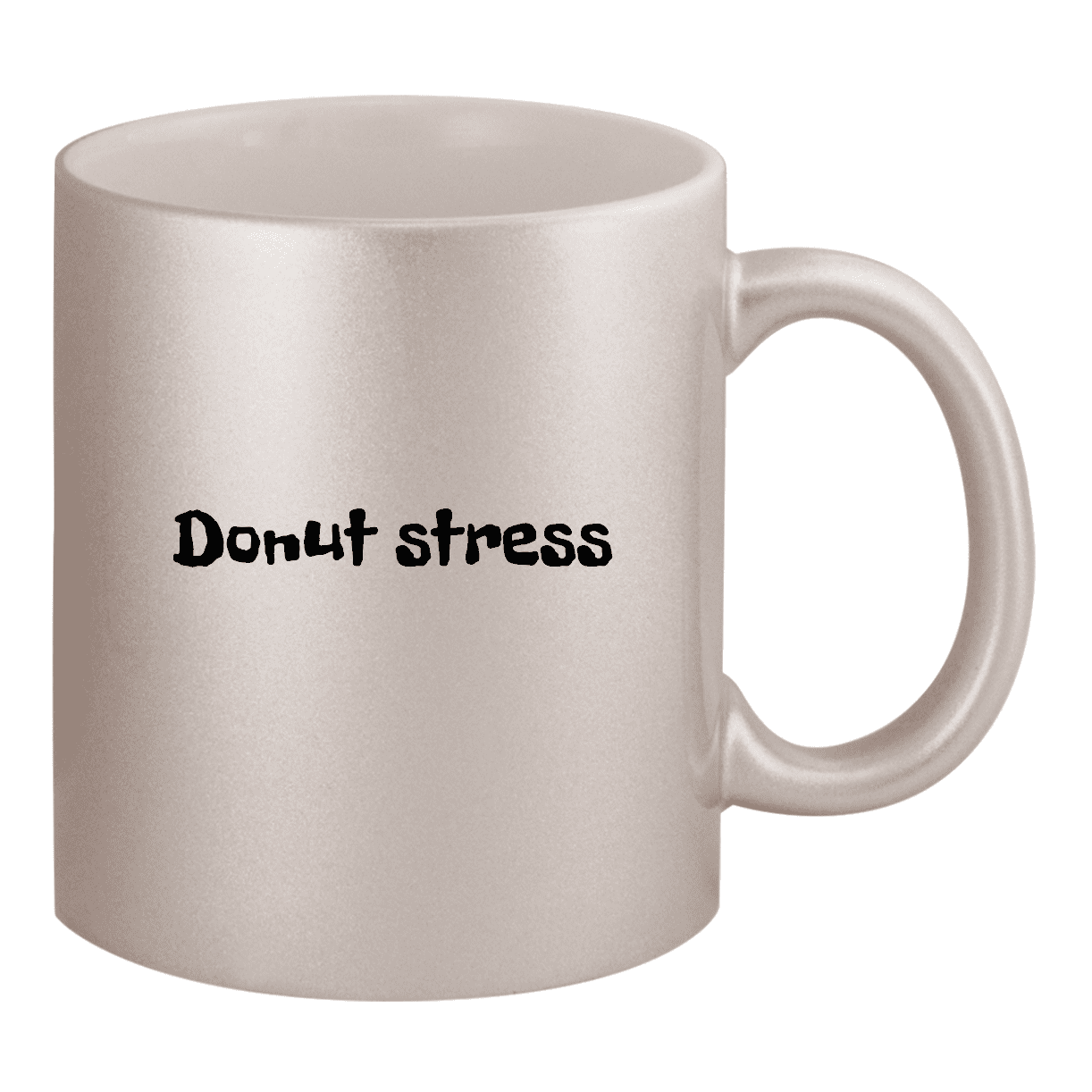 Donut Stress - 11oz Ceramic Silver Coffee Mug - Walmart.com