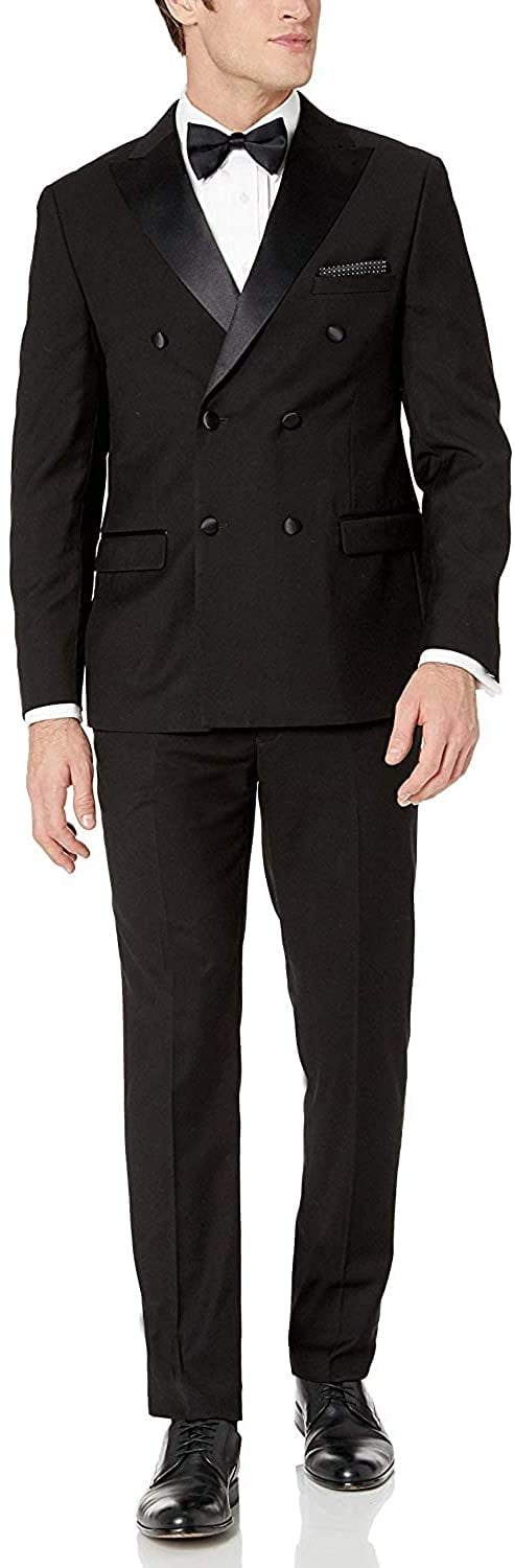 Adam Baker Westend Mens 911023T137 Slim Fit Double Breasted Peak Lapel ...