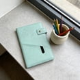 A5 PU Leather Diary with 200 Thick Pages and Cover Pocket for Daily ...