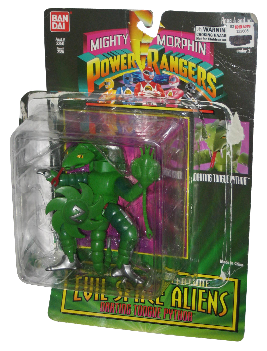 Mighty Morphin Power Rangers Cobra Snake Lizard Space Alien '94 Bandai ...