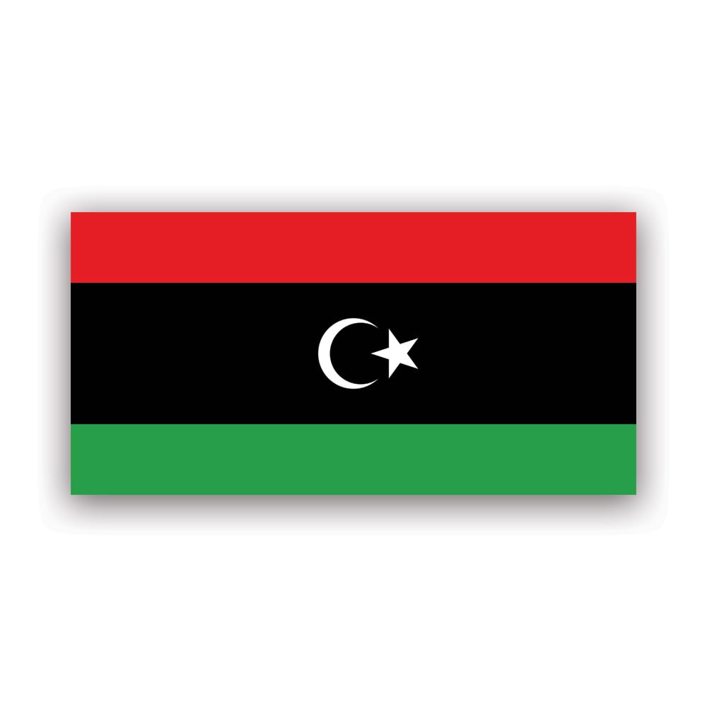 Libyan Flag Sticker Decal - Self Adhesive Vinyl - Weatherproof - Made ...