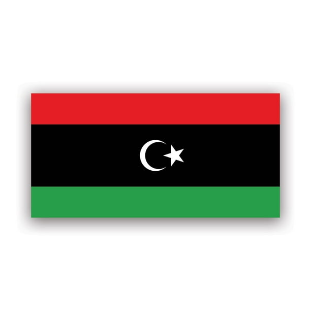 Libyan Flag Sticker Decal - Self Adhesive Vinyl - Weatherproof - Made ...
