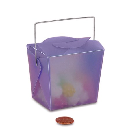 Purple Frosted Plastic Chinese Take Out Boxes 2 3/4" X 2" | Quantity ...