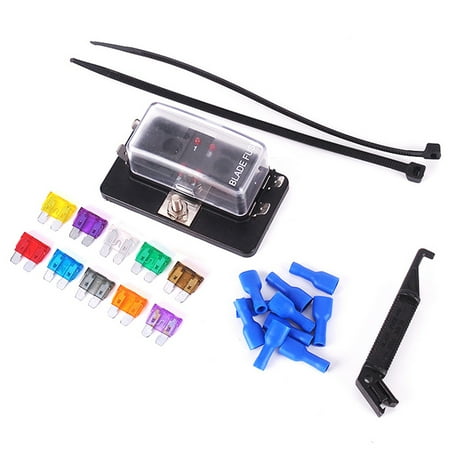 Ruiboury Universal Car Boat 4-way 32V Fuse Block Blinker Power ...