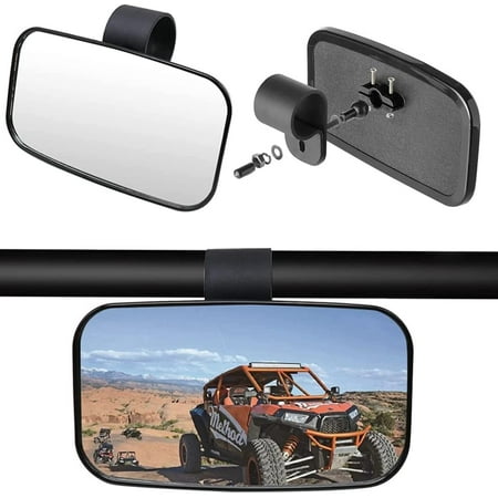 Universal UTV Mirror 1-1/2"-2" Roll Bar Mount Rearview Mirror Fits ...