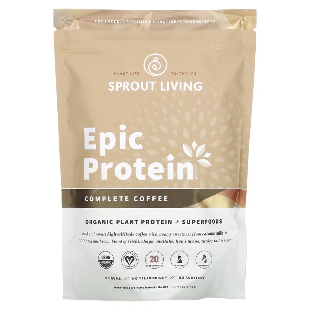 Sprout Living, Epic Protein, Organic Plant Protein + Superfoods ...