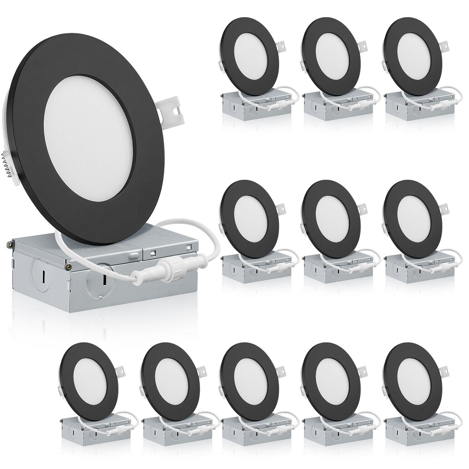 QPlus 4inch LED Recessed Lights, Aluminum Body, Warm White, Dimmable ...