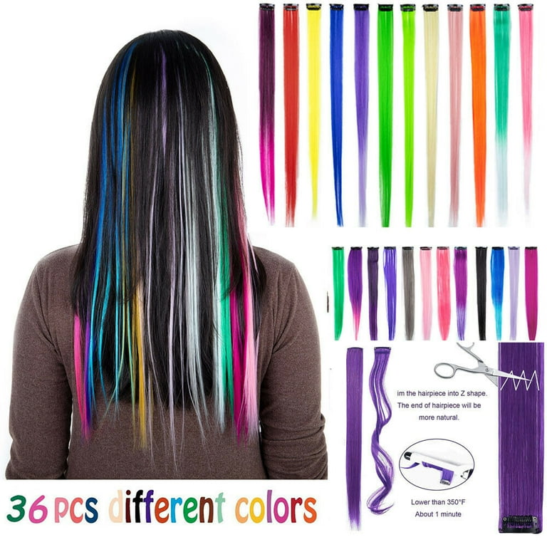 Multi Colored Streaks In Hair