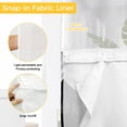 No Hook Shower Curtain with Snap in Liner, Halloween Horror Crow Bat ...