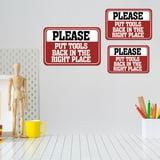 Classic Framed Plus Please Put Tools Back In The Right Place Wall or ...