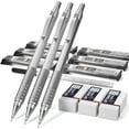 Nicpro 0.7mm Mechanical Pencils Set with Case, 3 Pcs Art Metal Drafting ...