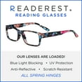 Readerest Blue Light Blocking Reading Glasses Floral 225 Magnification ...