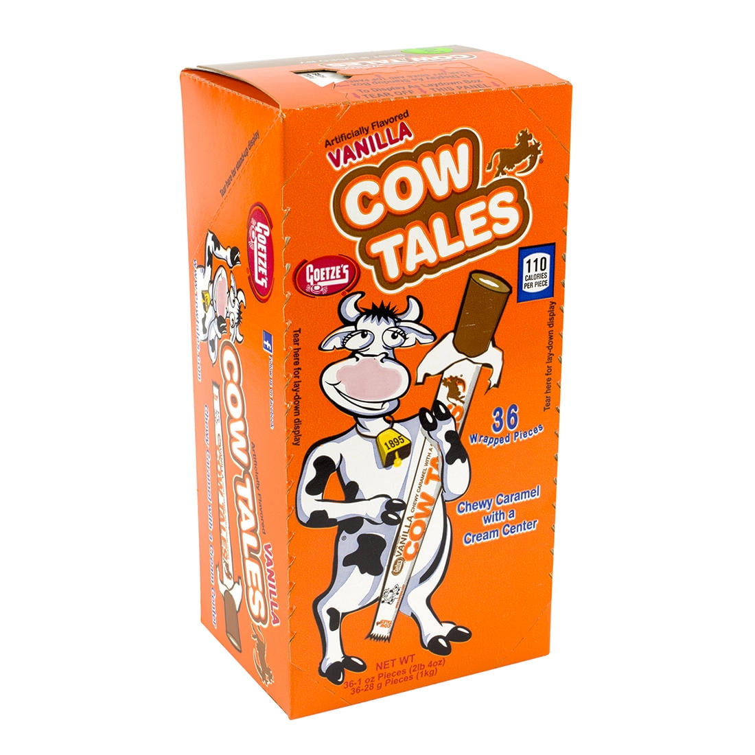 Goetze's Cow Tales Box Vanilla Caramels, 36 ct - Walmart.com