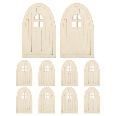 Liukekj 25pcs Miniature Wooden Door and Window Set Unfinished DIY Craft ...
