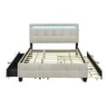 Churanty Queen Platform Bed with Twin XL Trundle and 2 Drawers ...