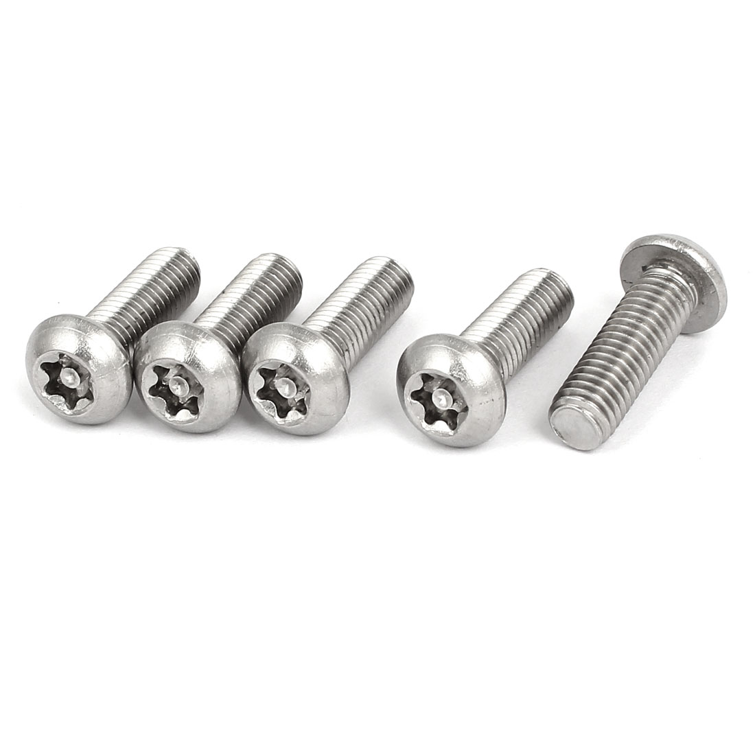 M8x25mm 304 Stainless Steel Button Head Torx Security Machine Screws 5pcs M8x25mm 304 Stainless Steel Button Head Torx Security Machine Screws 5pcs