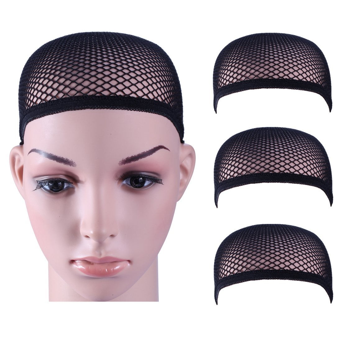 3 Pack Dreamlover Close End Fishnet Wig Caps, Thicker and Strong Nylon ...