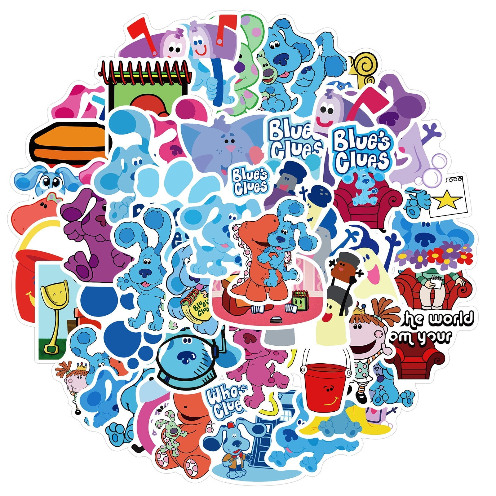 Blues Clues Cartoon Themed Set of 50 Assorted Stickers Decal Set ...