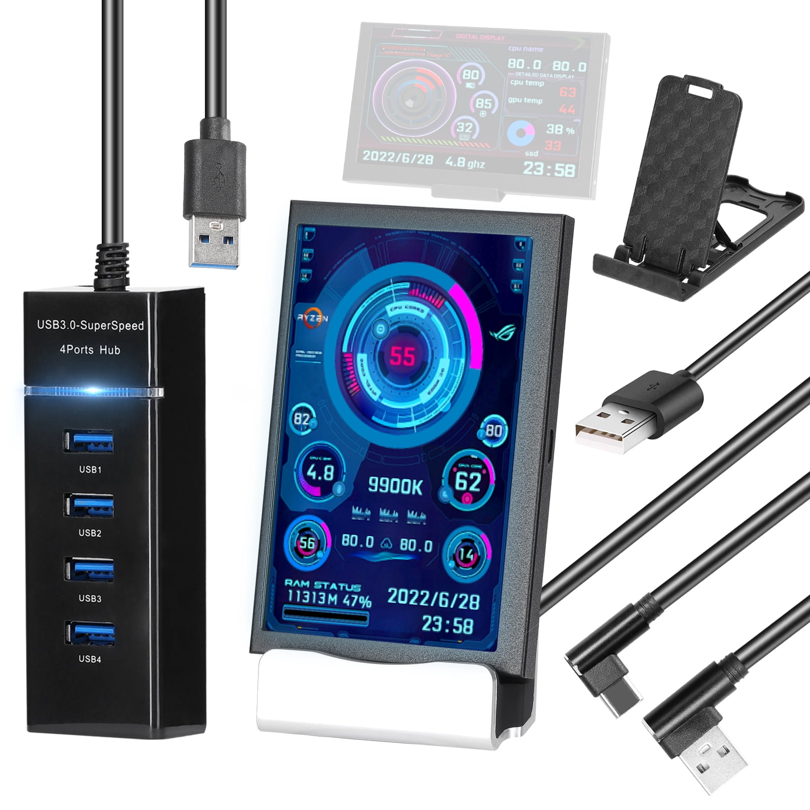 Monitor de computadoras en pulgadas para Mini ITX Box IPS TYPE-C ...