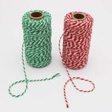Red White and Green Twine String - 200m Cotton Bakers Twine - Walmart.com