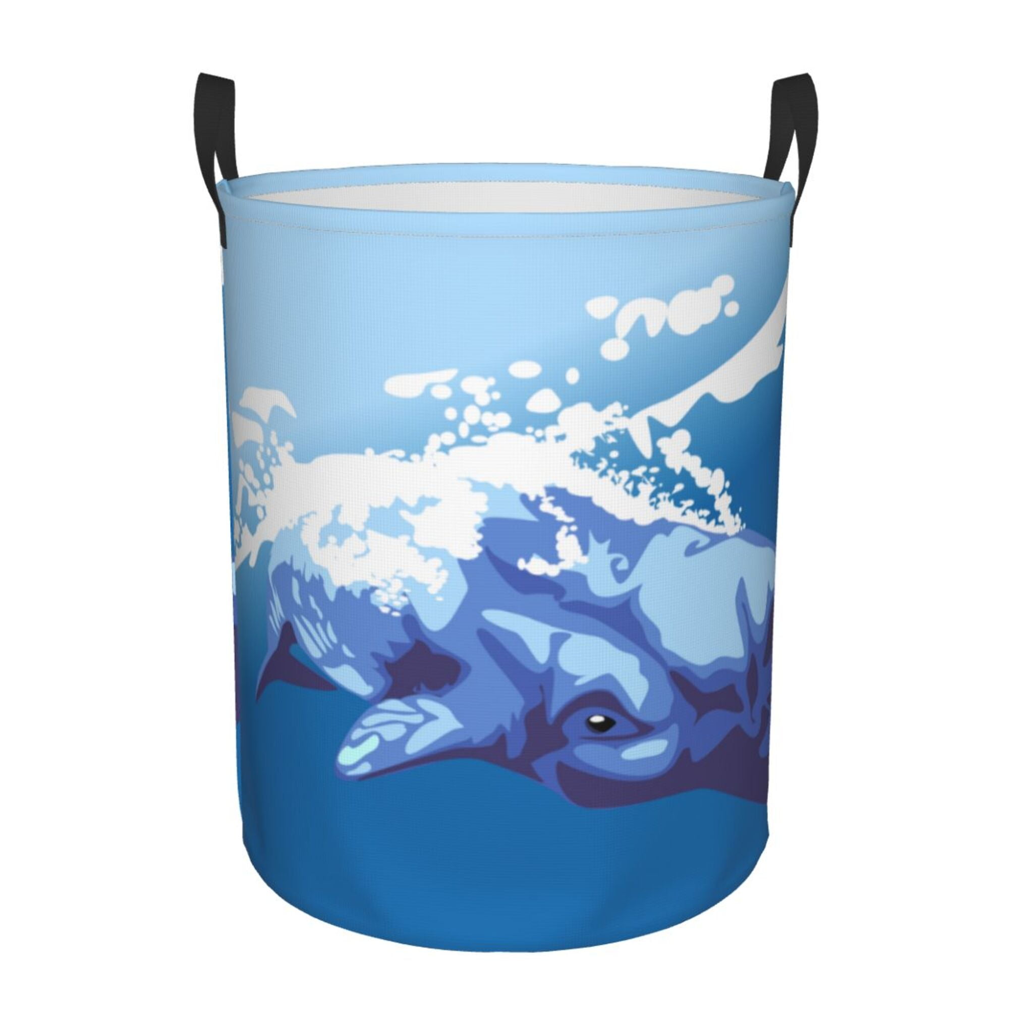 ZICANCN Ocean Blue Whale Laundry Basket Organizer, Dirty Clothes Hamper ...