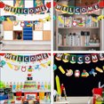 HEMOTON 2pcs Back To School Season Curtains Welcome Banners Flags Wall ...