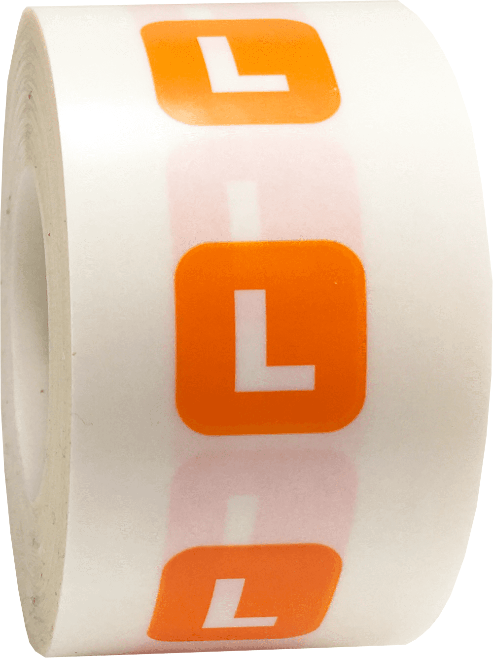 Large L Clear With Orange Clothing Size Strip Labels For Retail Apparel ...