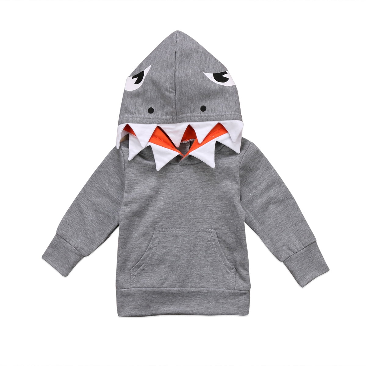 Click here for Gupgi Kids Baby Boy Gray Shark Hooded Tops Hoodie... prices