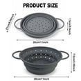 kojbhygd Collapsible Colander with Handle, Silicone Kitchen Colander ...