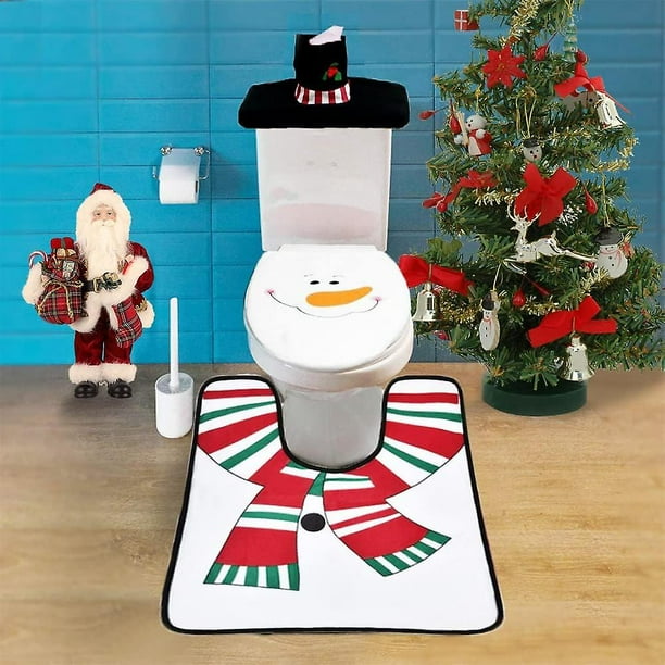 SHAR Toilet Seat Cover Christmas Decoration With Mat Toilet Seat Cover ...