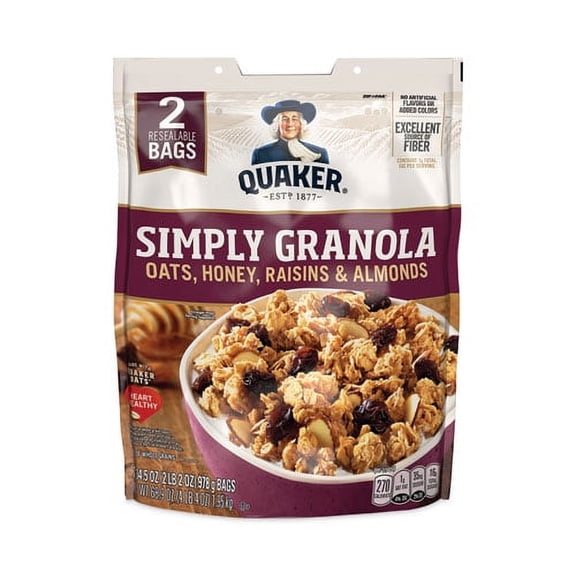 Quaker Simply Granola Cereal, 34.5 oz, 2-count - Walmart.com