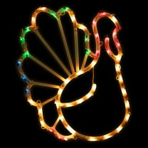 20" Lighted Cornucopia Thanksgiving Window Silhouette Decoration ...