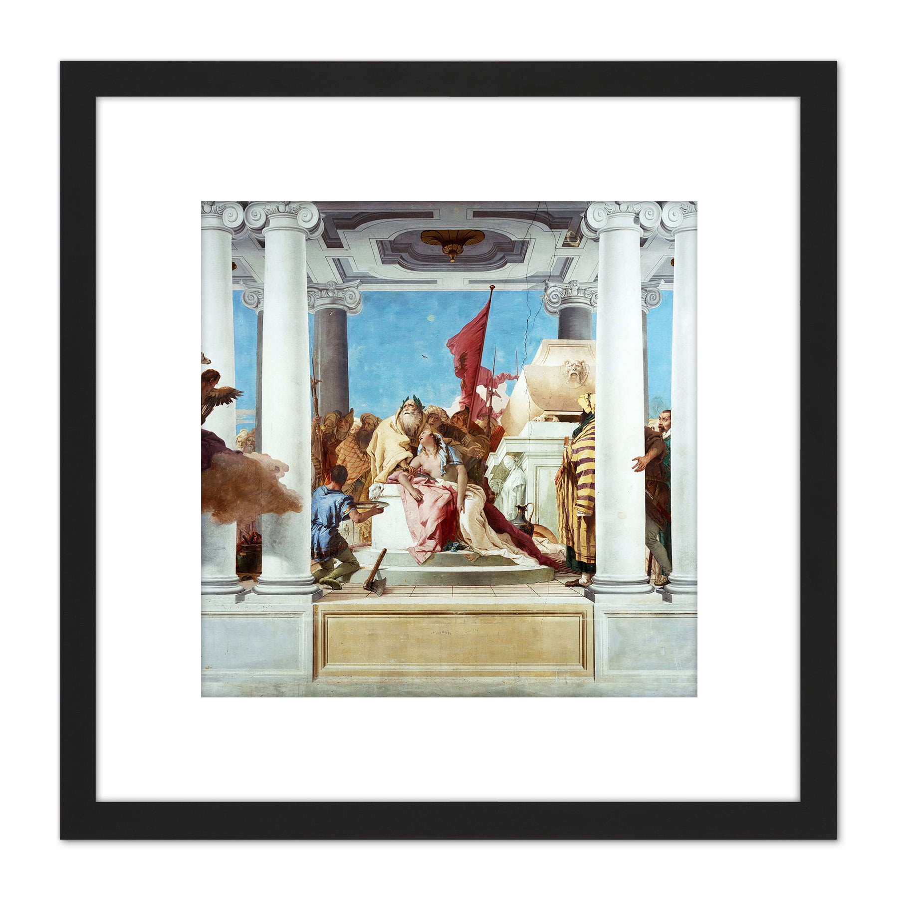 Tiepolo Sacrifice Iphigenia Greek Myth Painting 8X8 Inch Square Wooden ...