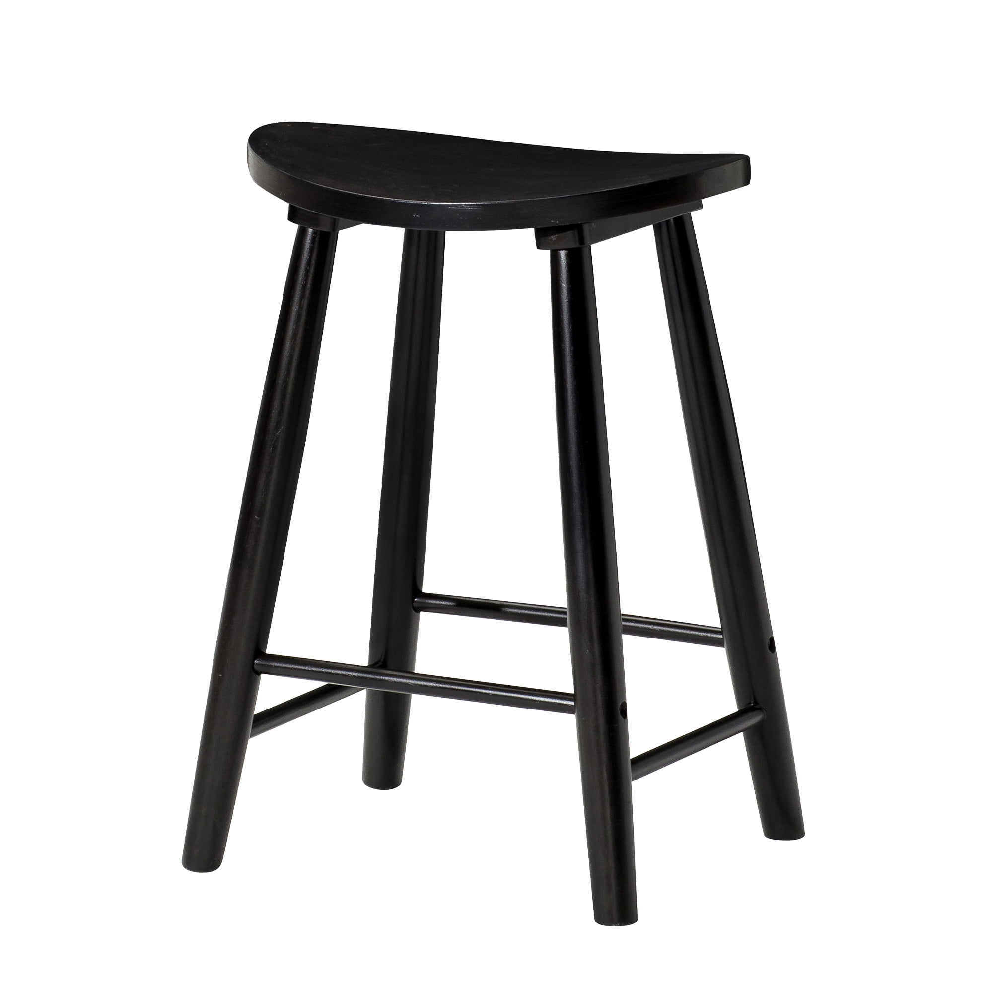 Click here for Maven Lane Luna Counter Stool In Rustic Black Wood... prices