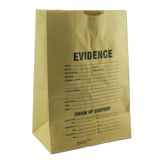 Paper Evidence Bags, Large - 100 Pack - Walmart.com