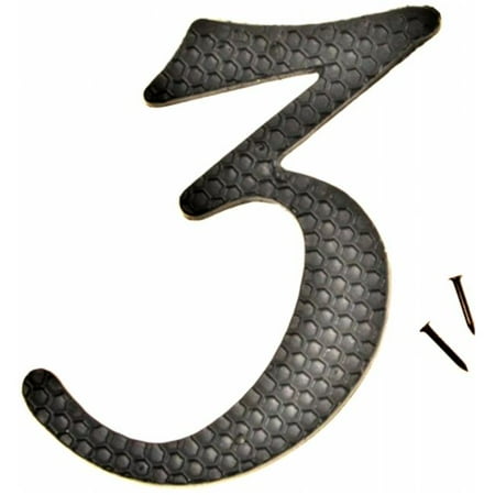 Hy-ko DC-5-3 4.5 in. Die Cast Aluminum No. 3 House Number - Pack of 10 ...