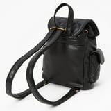 Quilted Mini Flap Backpack - Black - Walmart.com