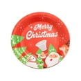 10PC Christmas Disposable Dinner Plates Cartoons Santa Claus Plates ...