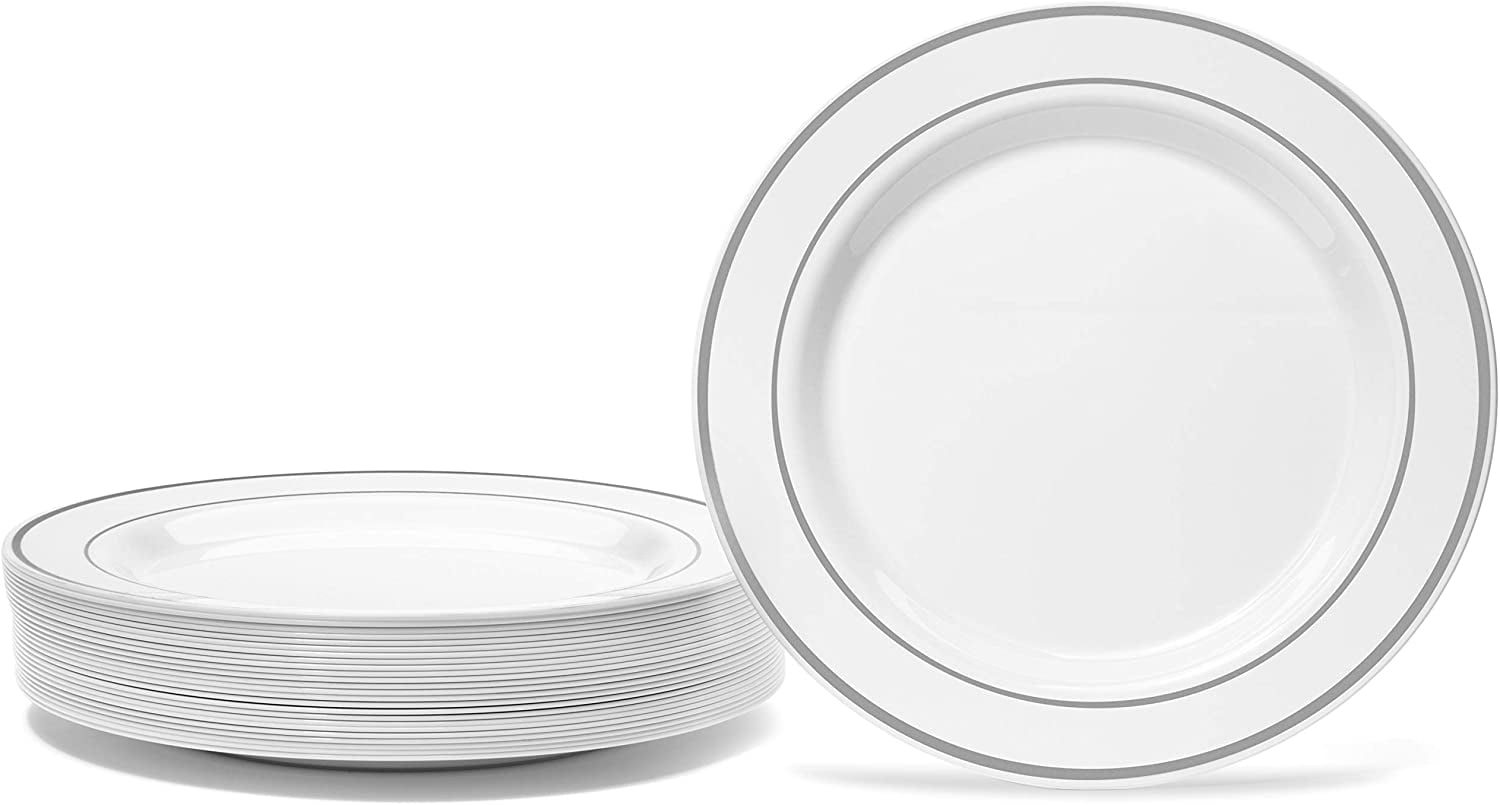 Craft And Party- 20-250 Pieces Plastic Party Dinner Plates Gold or ...
