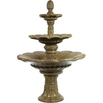 Solid Rock Stoneworks Standing Cherub/Large Seashell Fountain - 61" Tall - Unfinished - Walmart.com