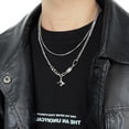 Double Layer Square Diamond Star Necklace - Men's Luxury Hip Hop Chain ...