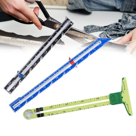 Neinkie 3Pcs/Set Sliding Gauge Measuring Sewing Tool, 5-in-1 Sliding ...